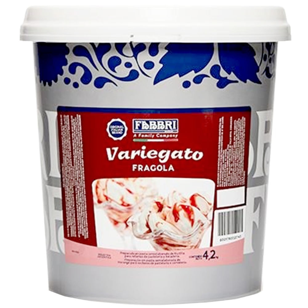 Variegato Fragola Fabbri Sabor Morango 4,2kg - Colibri Festas