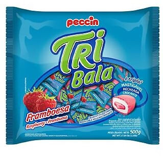 Bala Tribala Framboesa 500g Peccin - Colibri Festas