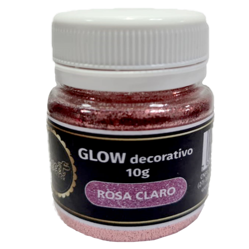 Pó para Decoração Glow Rosa Claro 10 g Sweet Decor - Colibri Festas