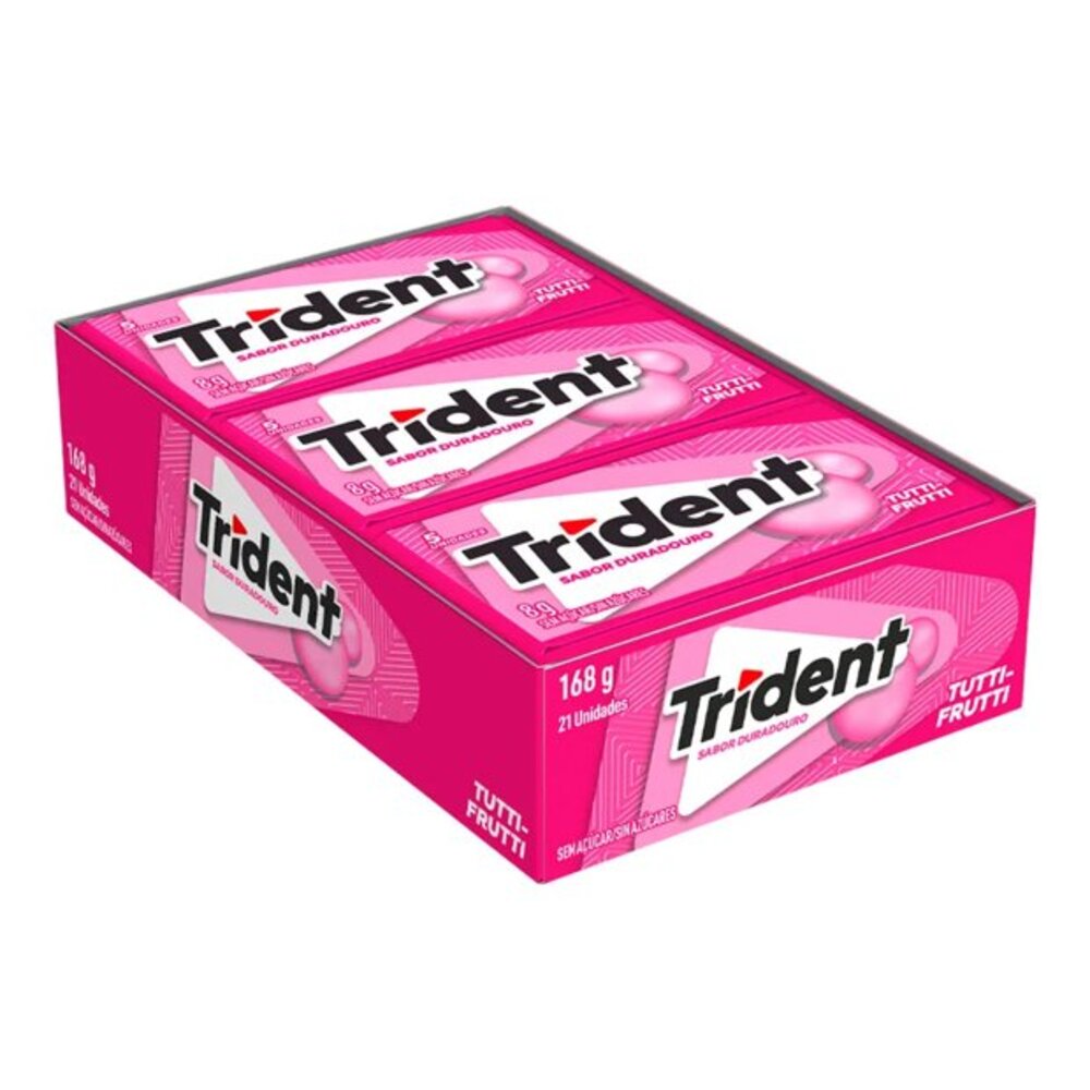 Chiclete De Goma Trident Tutti-Frutti 21x8g Display 168g - Colibri Festas