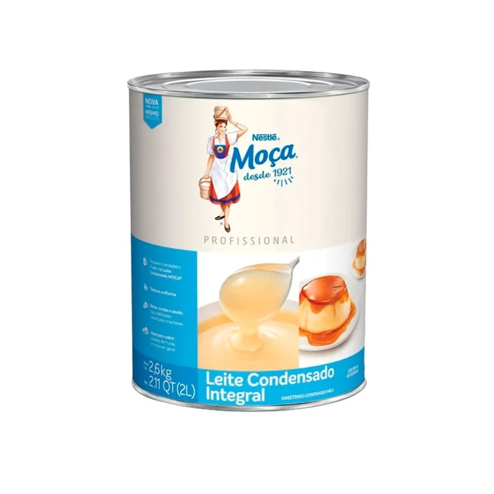 Leite Condensado Integral Moça Profissional 2,6kg Nestlé - Colibri Festas
