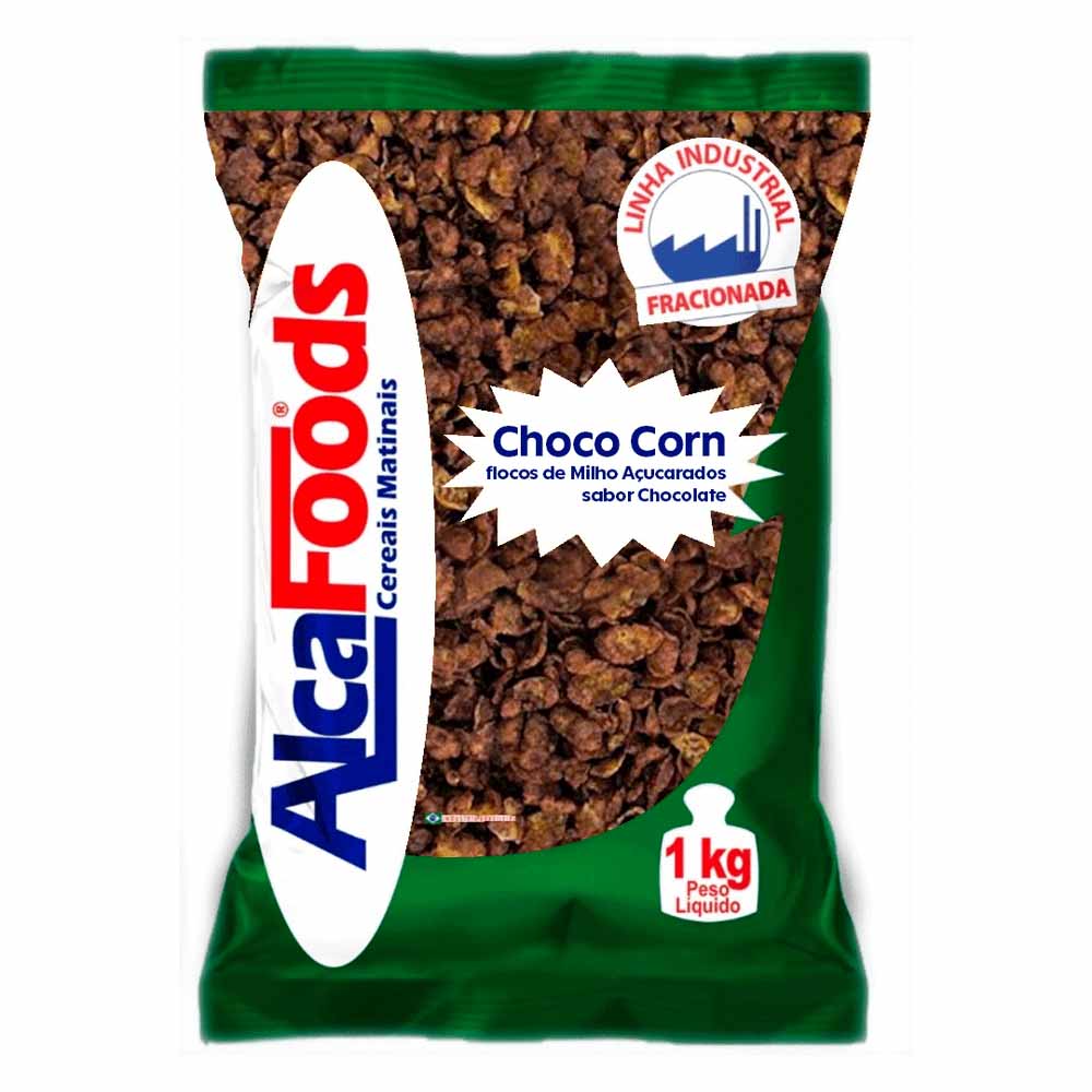 Cereal Matinal Choco Corn Sabor Chocolate 1kg Alcafoods - Colibri Festas