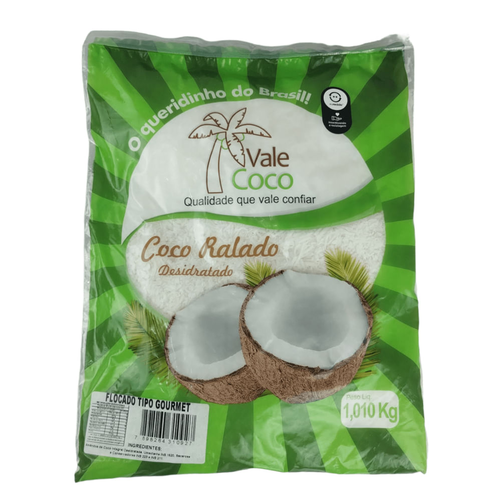Coco Ralado Desidratado Flocado Tipo Gourmet 1,01kg Vale Coco - Colibri ...