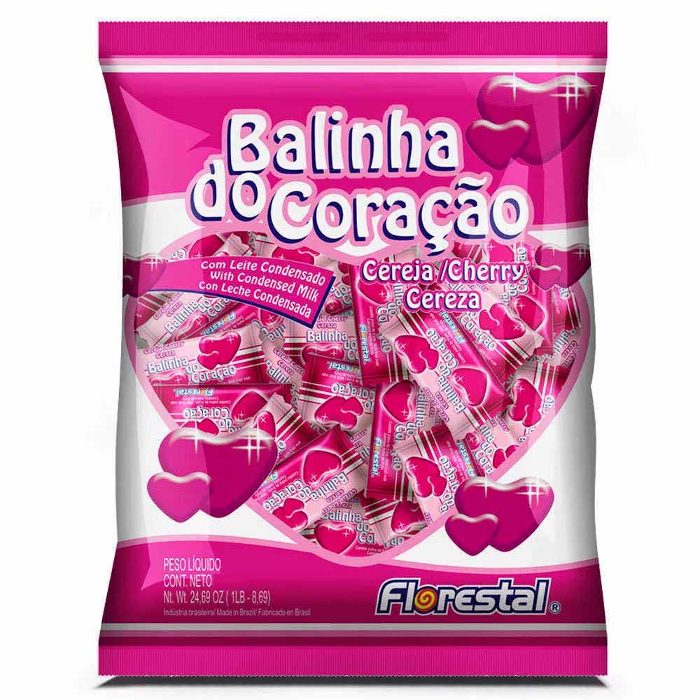 Balinha Do Coraçâo Cereja 500g Florestal | Colibri - Colibri Festas