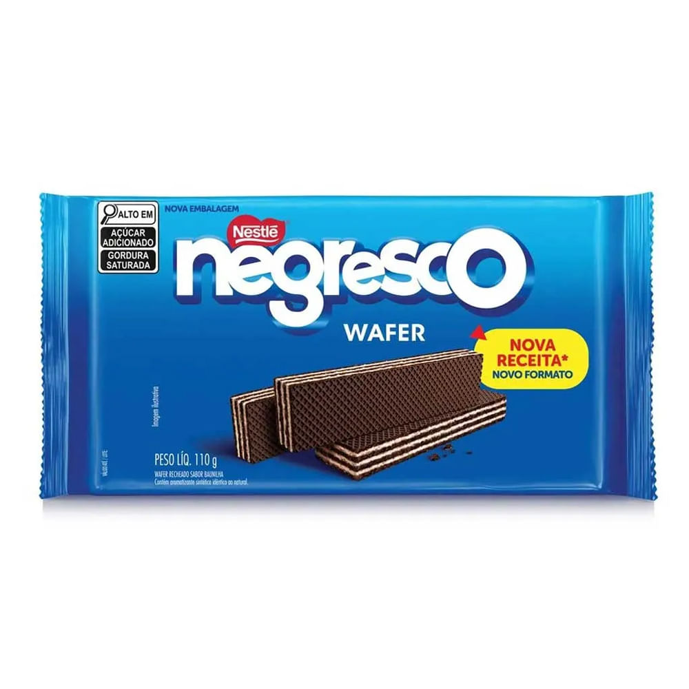 Biscoito Wafer Recheado Negresco Baunilha 110g Nestlé - Colibri Festas