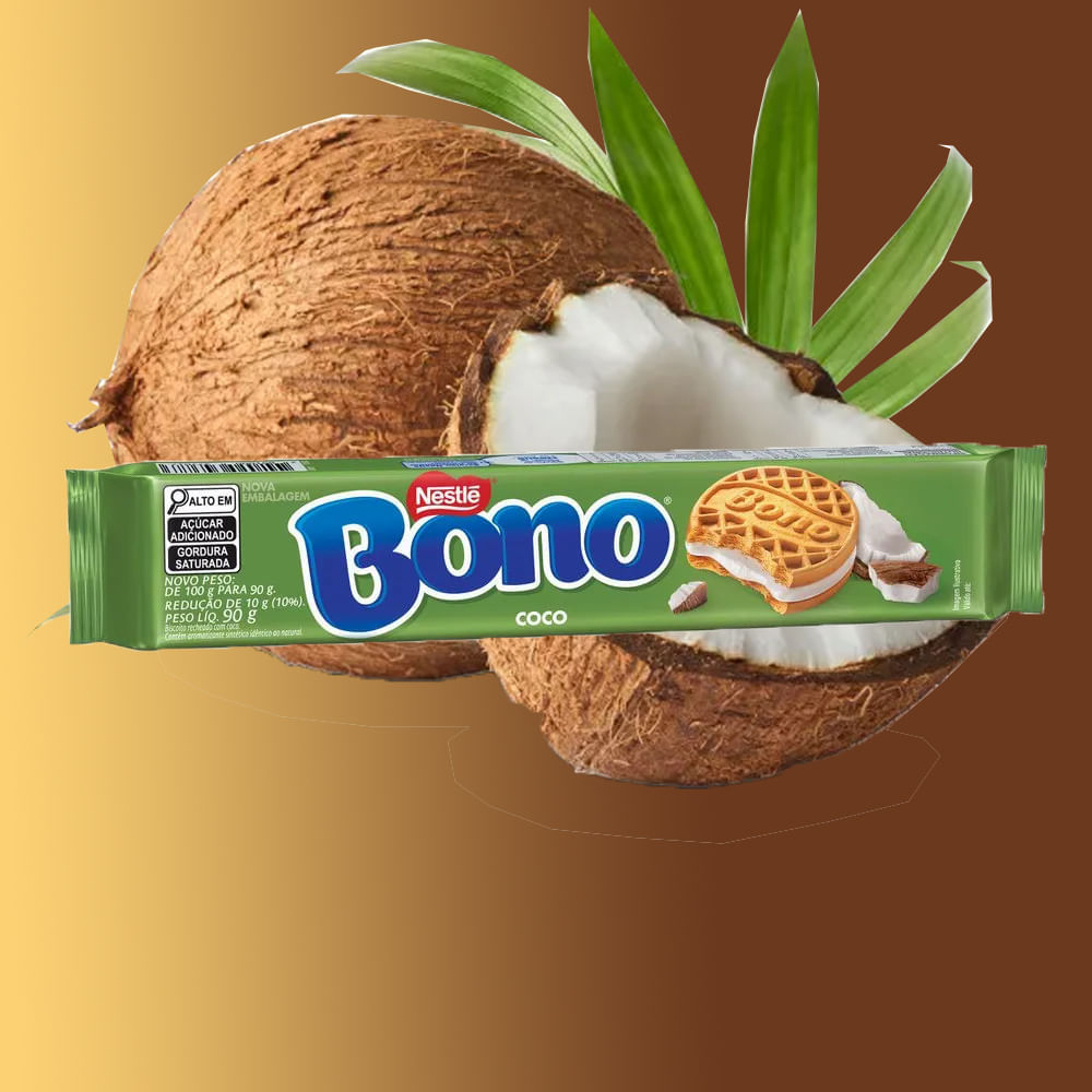Biscoito Recheado Bono Coco 90g Nestlé - Colibri Festas